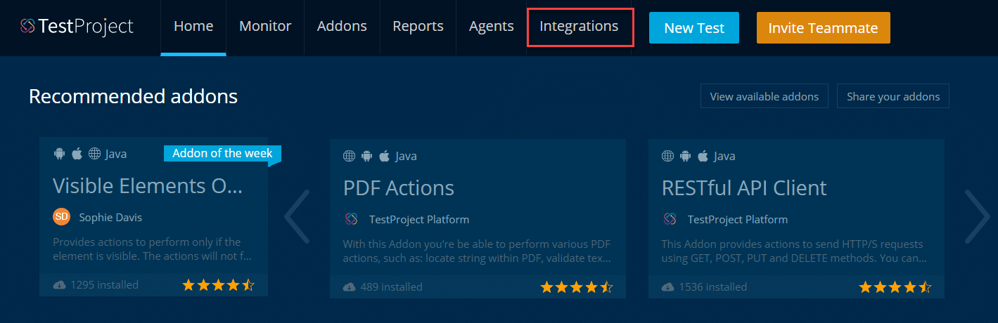 Testproject Sdk Understanding Integrations With Sdks